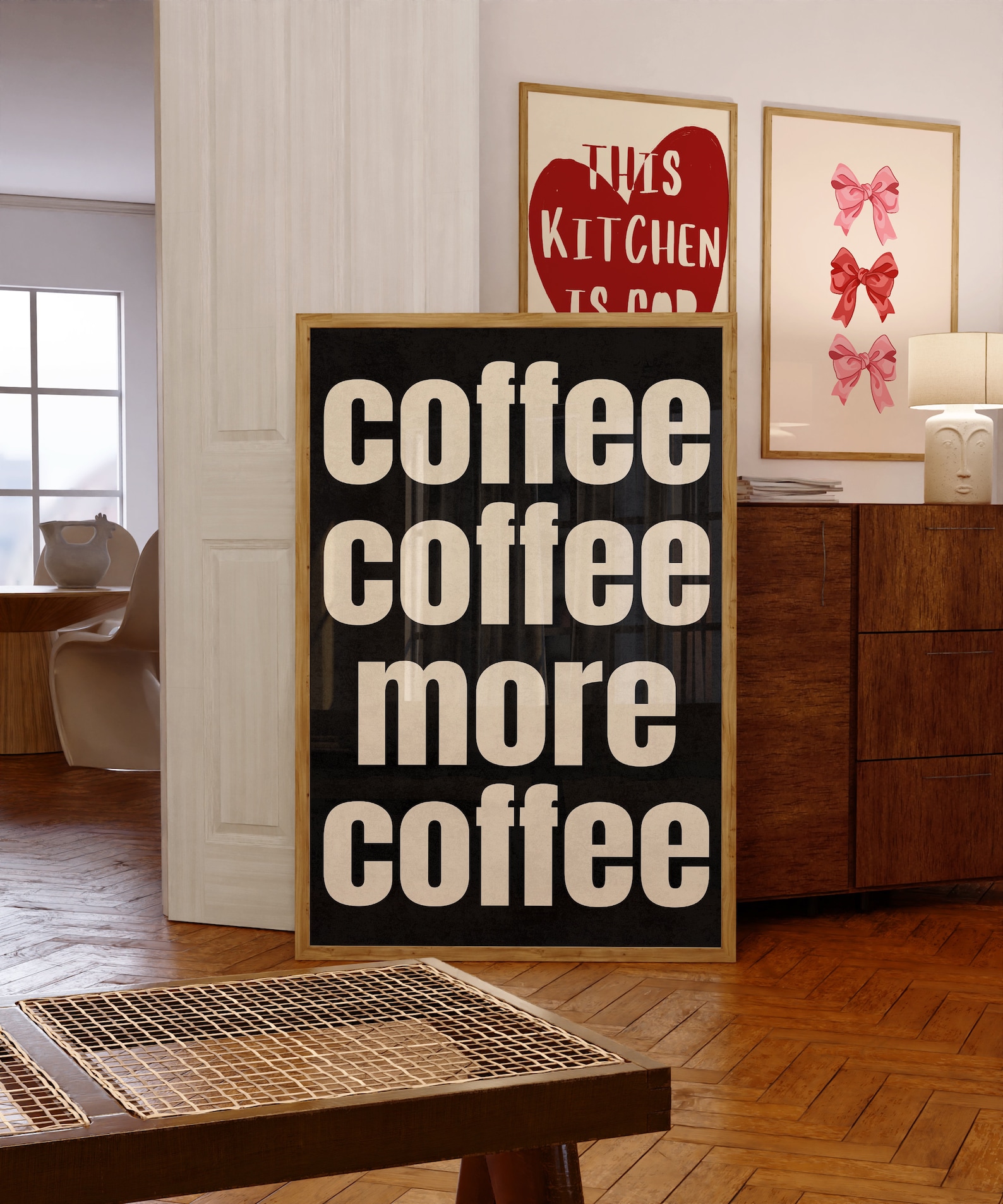Retro Coffee Poster, Bold Kitchen Art for Your Home Decor, Coffee Lover ...