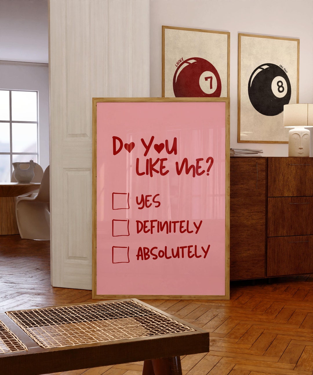 Do You Like Me? Quiz Wall Art Print, Retro & Trendy Wall Decor for Dorm ...