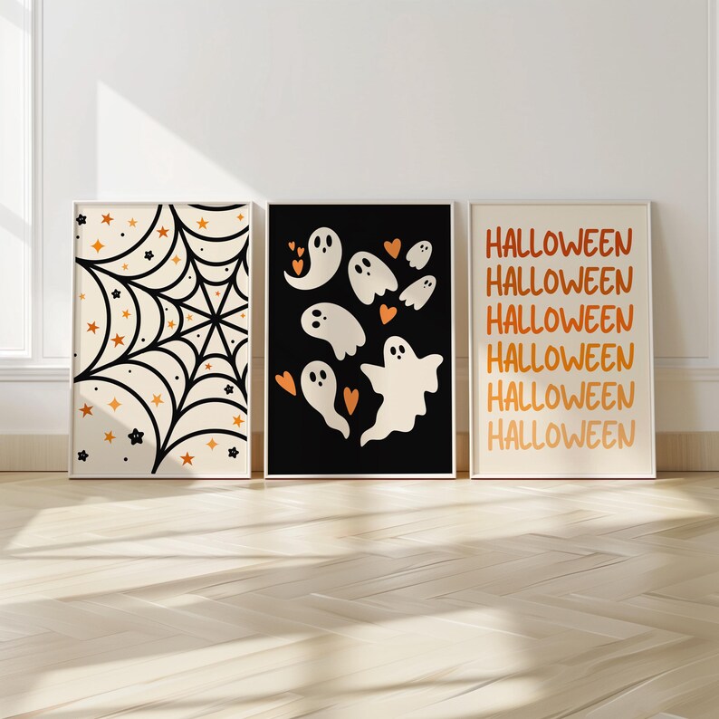 Halloween Gallery Wall Art Set, Spooky Home Decor (digital Download) - Etsy