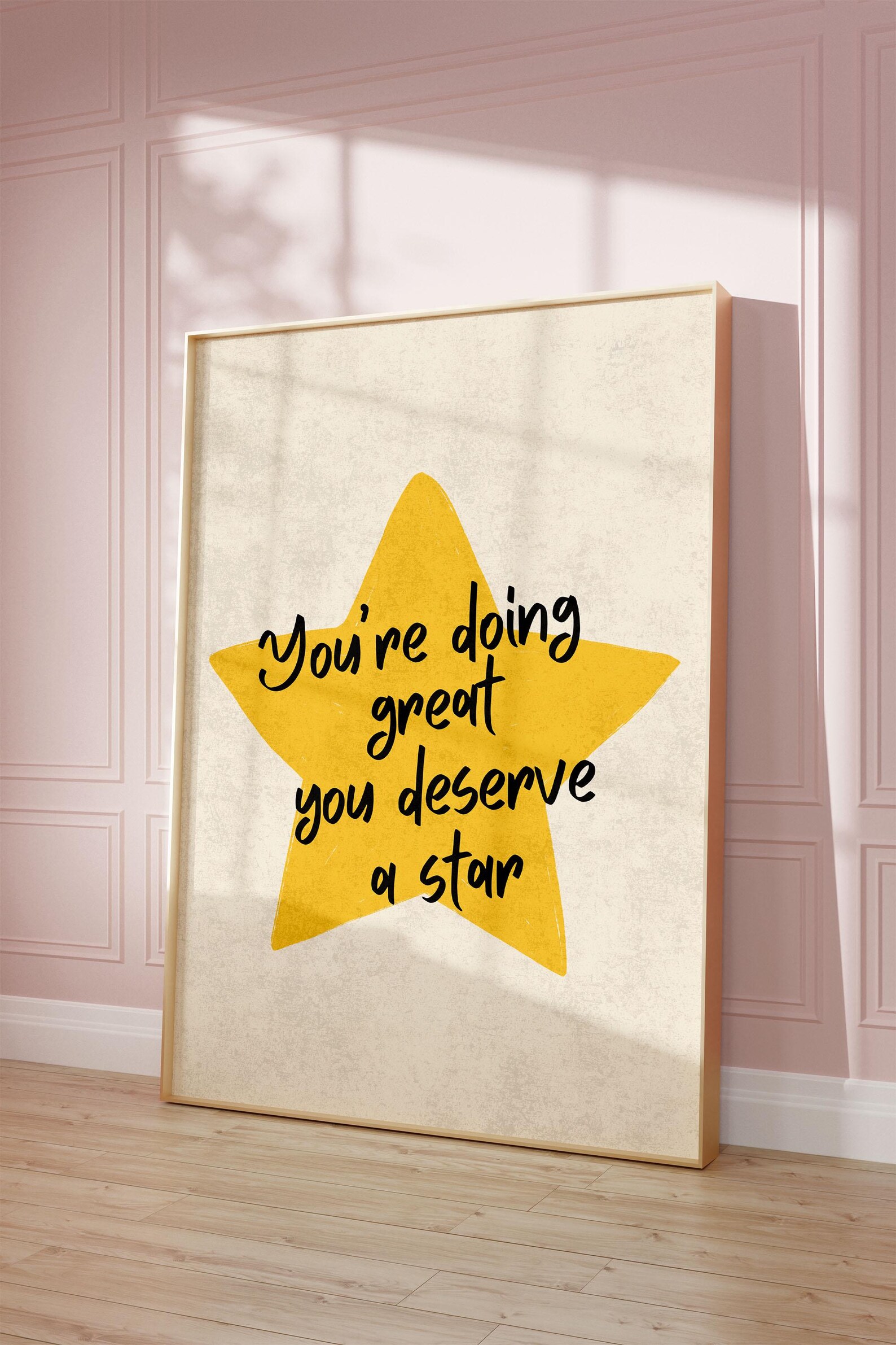 Motivational Star Wall Art, Uplifting Quote, Dorm Decor (digital ...