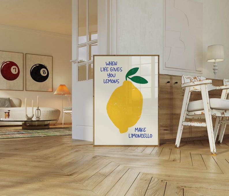 When Life Gives You Lemons Make Limoncello - Printable Kitchen Wall Art ...
