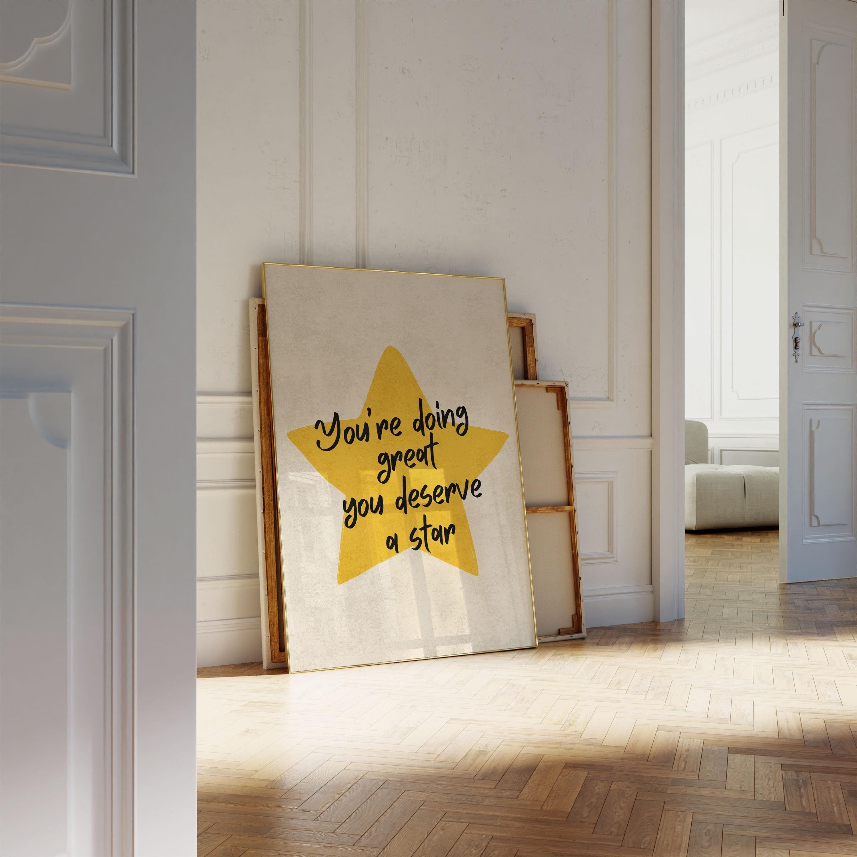 Motivational Star Wall Art, Uplifting Quote, Dorm Decor (digital ...