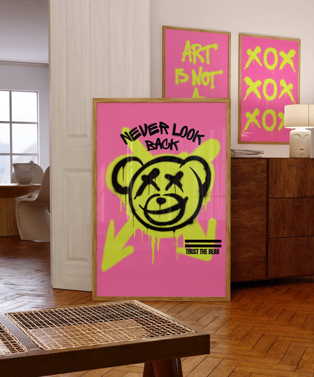 Never Look Back Poster, Motivation Wall Art, Graffiti Poster, Trendy ...