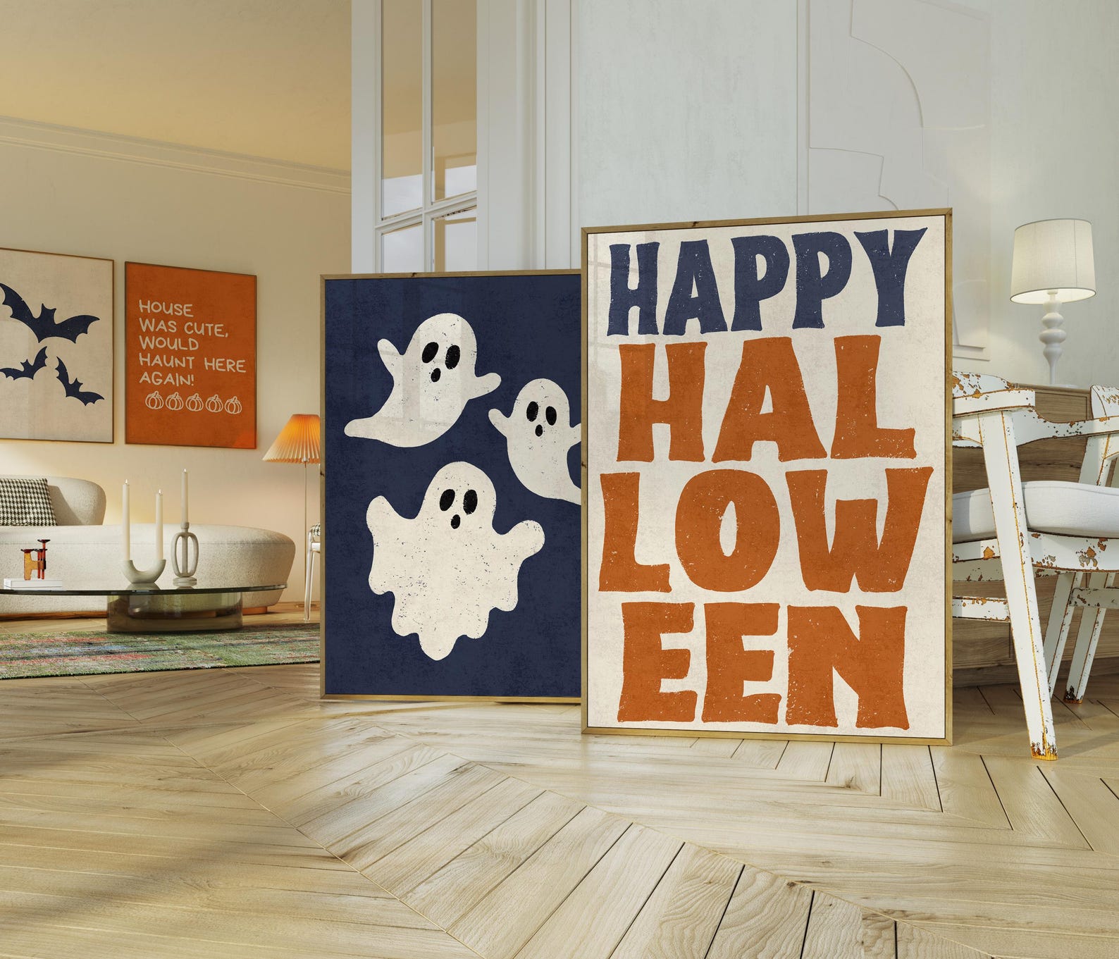 Set of 6 Halloween Posters, Gallery Wall Set, Cute Halloween Decor ...