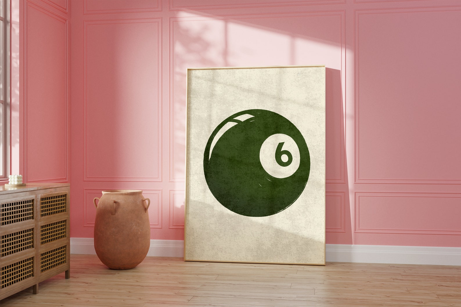 Trendy 8 Ball Print, Vintage Pool Ball Poster, Bar Cart Decor ...