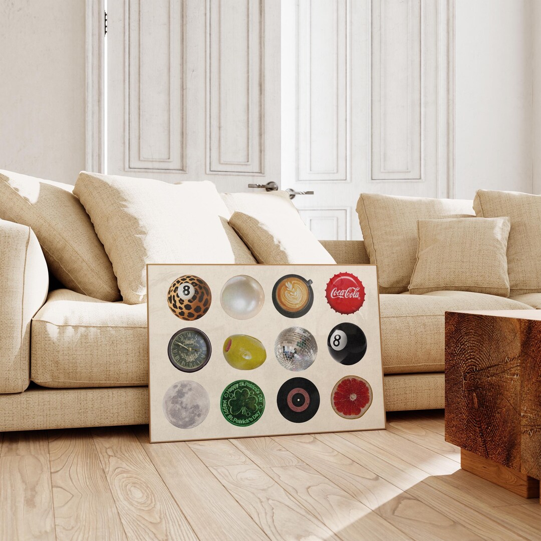 Retro Collage Print, 8 Ball, Disco, Dorm Decor (digital Download) - Etsy