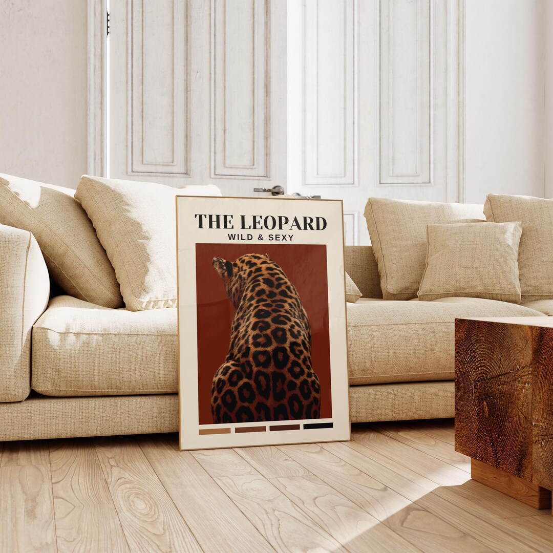Leopard Back View Art Print, Vintage Style Poster (digital Download) - Etsy