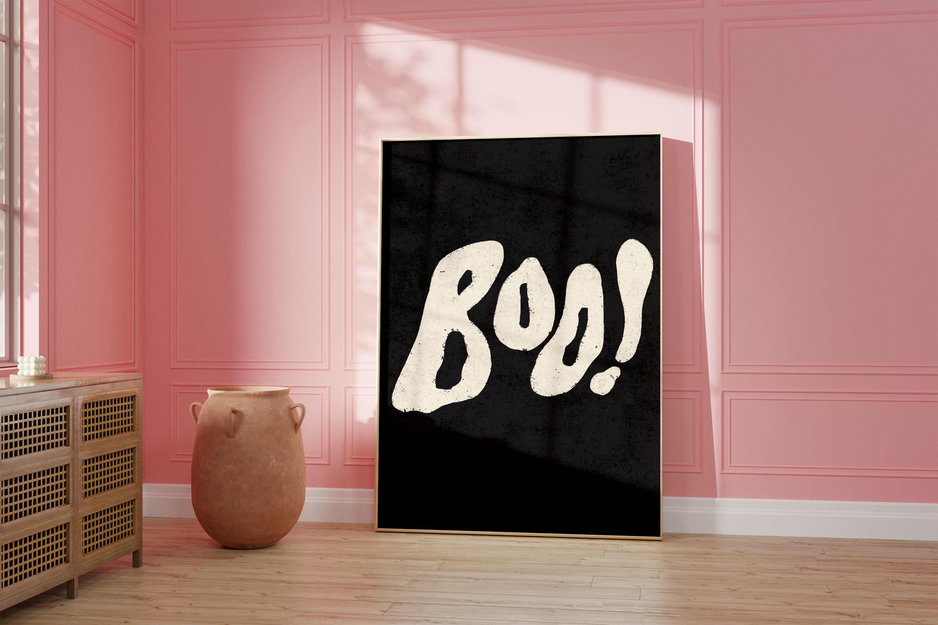 Trendy BOO! Halloween Poster, Retro Wall Art (digital Download) - Etsy