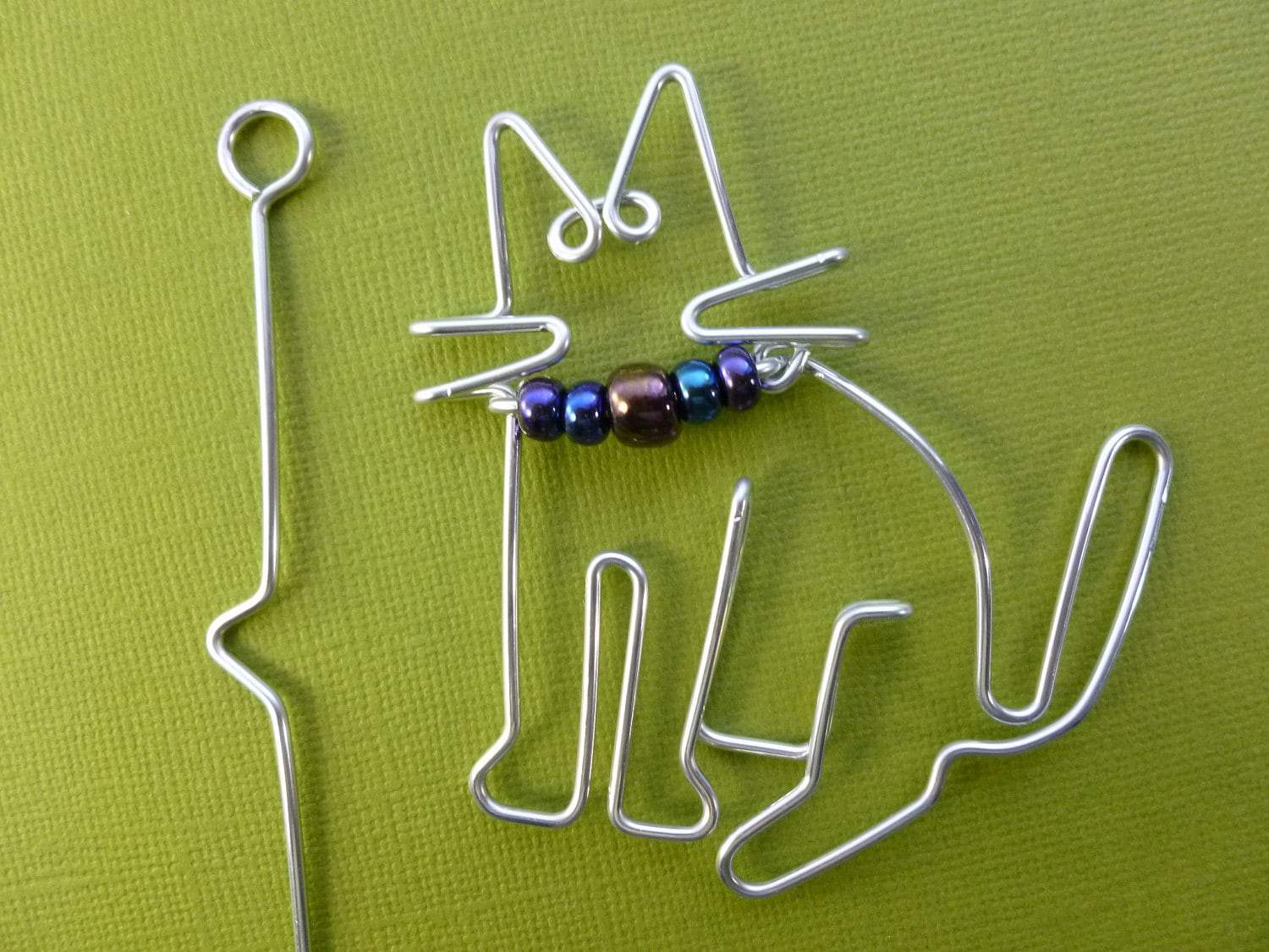 SITTING CAT Shawl Pin Wirework - Etsy