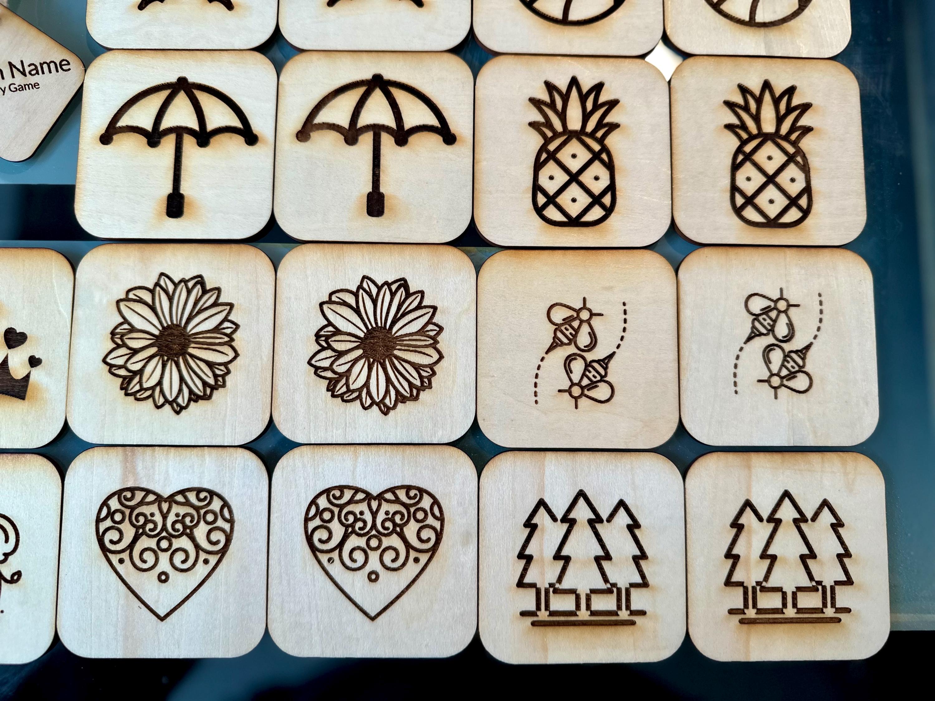 Personalized Wooden Memory Game: Montessori Matching Toy, Custom Name ...