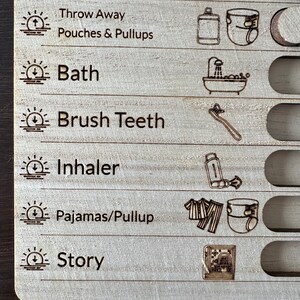 Personalized Children's Routine Chart Custom Wooden Todo List for Kids ...