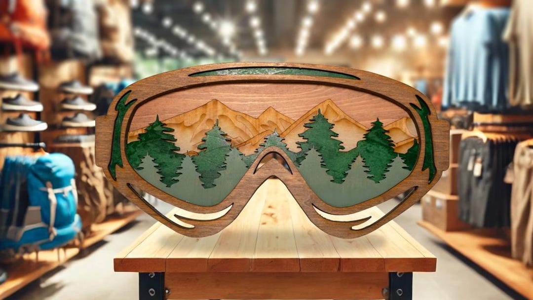 Handcrafted Wooden Ski Goggle Wall Art: Montana Mountain Decor - Etsy