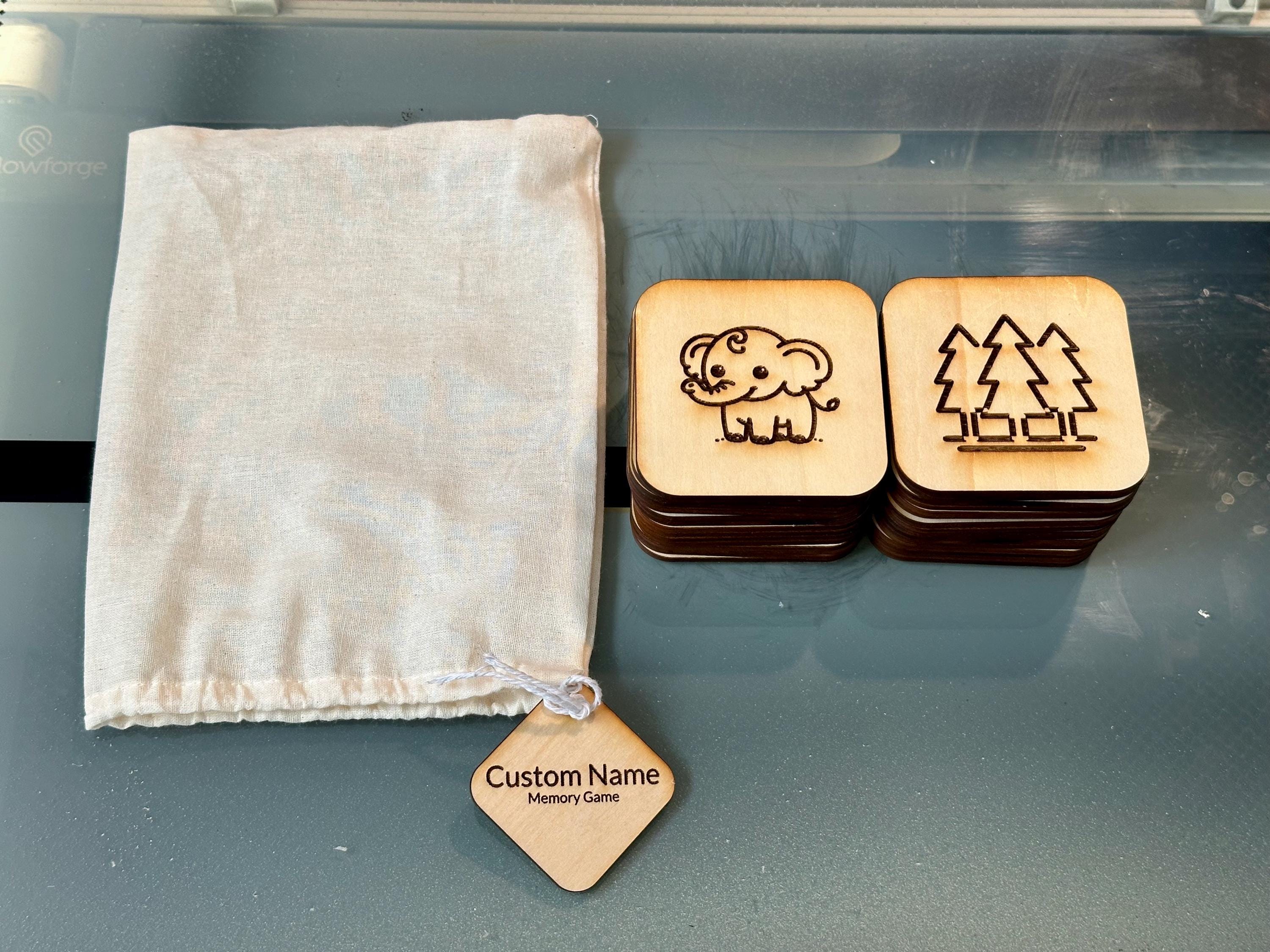 Personalized Wooden Memory Game: Montessori Matching Toy, Custom Name ...