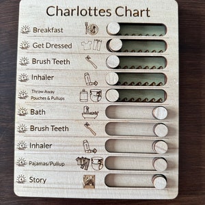 Personalized Children's Routine Chart Custom Wooden Todo List for Kids ...