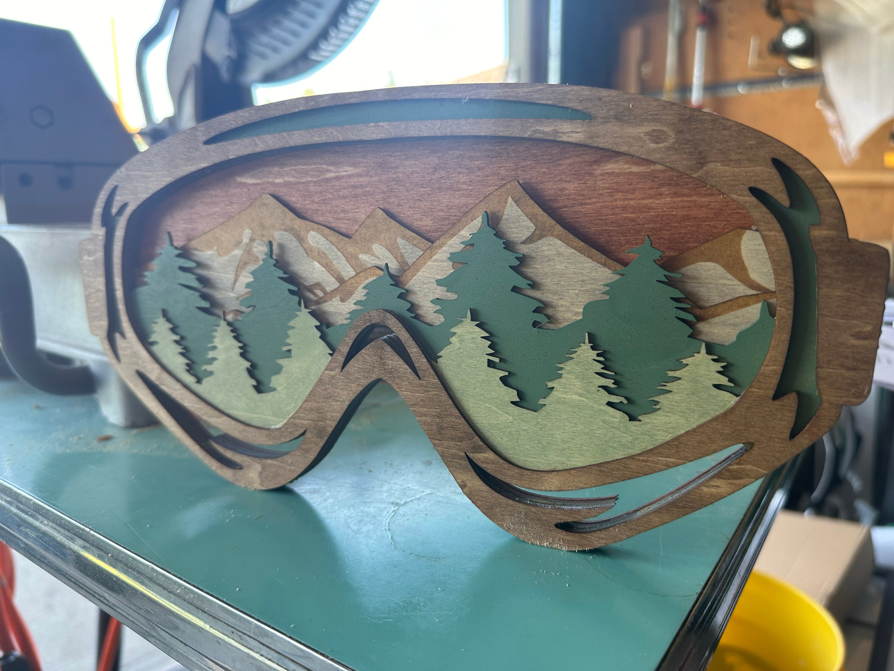 Handcrafted Wooden Ski Goggle Wall Art: Montana Mountain Decor - Etsy