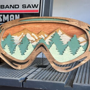 Handcrafted Wooden Ski Goggle Wall Art: Montana Mountain Decor - Etsy