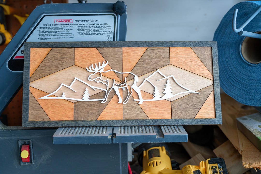 Custom Laser-cut Wooden Wall Art Rustic Birch Wood Wildlife Decor ...