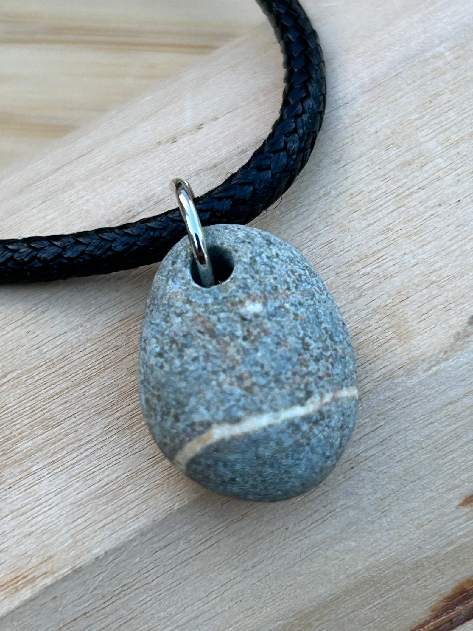 Wishing Stone Pendant - Pebble Wish Necklace - Natural Wishing Stone ...
