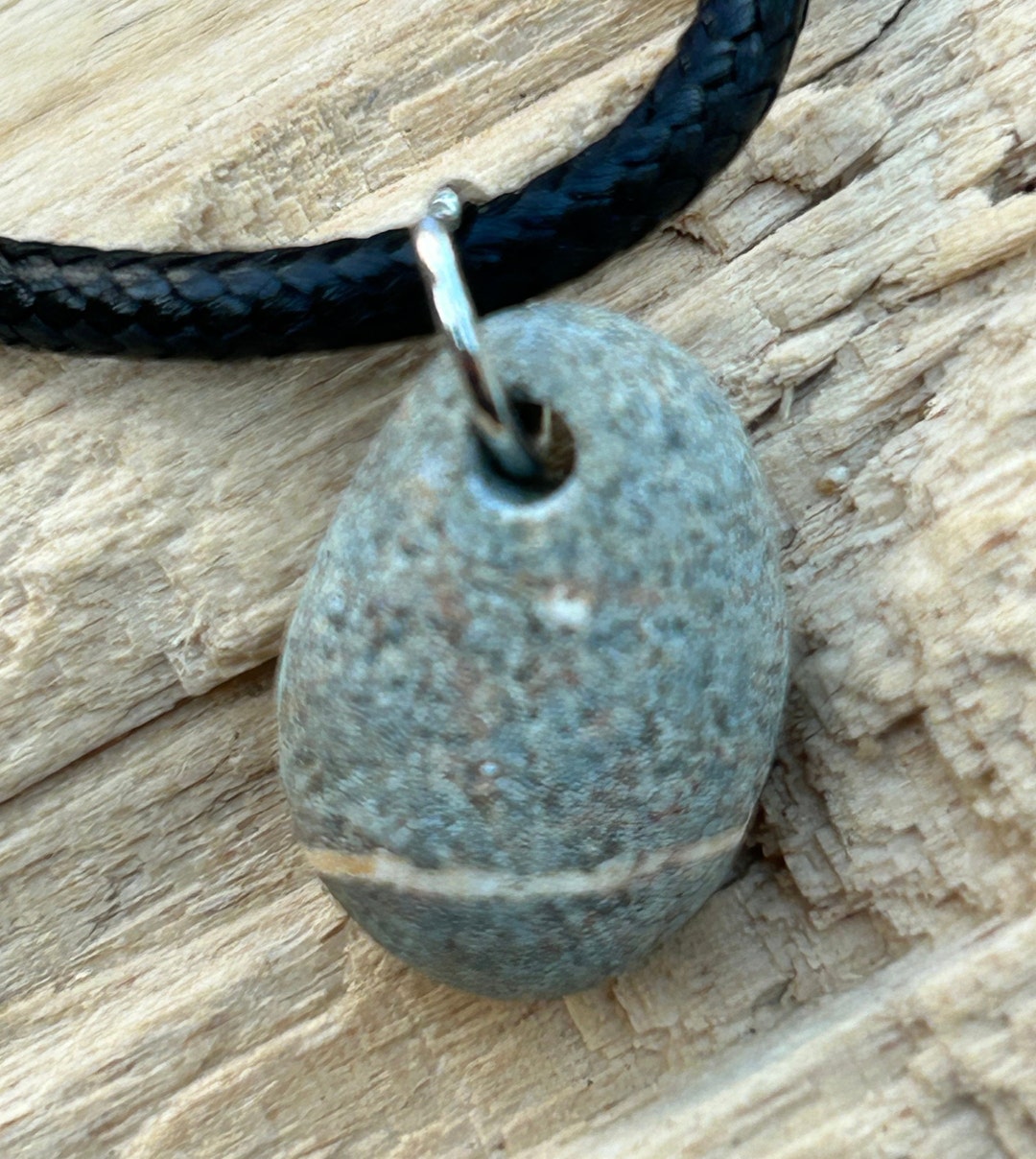 Wishing Stone Pendant - Pebble Wish Necklace - Natural Wishing Stone ...