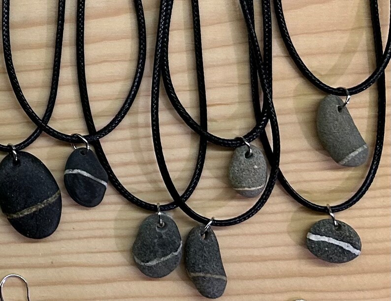 Wishing Stone Pendant - Pebble Wish Necklace - Natural Wishing Stone ...