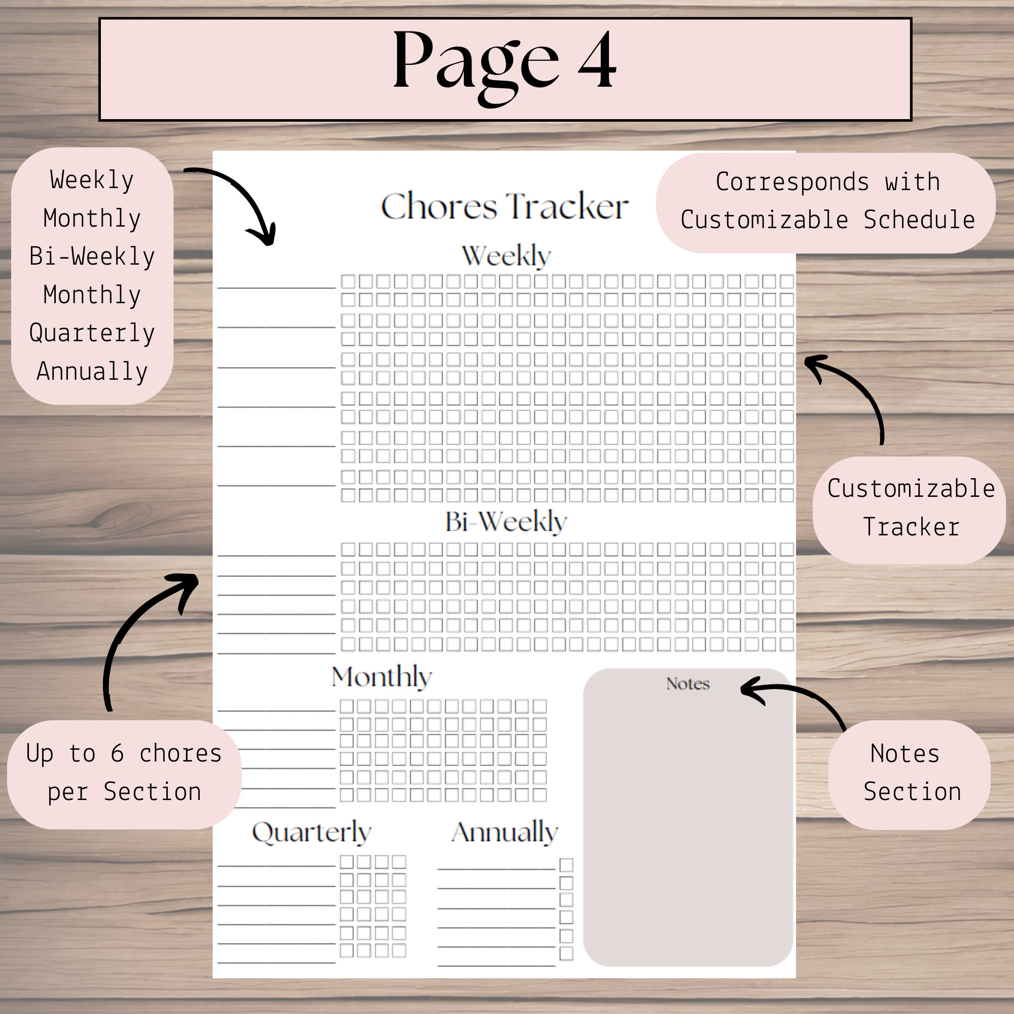 Cleaning Schedule & Cleaning Tracker Downloadable Printable Pre-filled ...