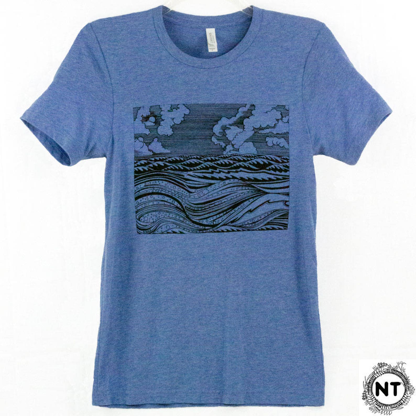 Men's Wave Tee Shirt - Etsy