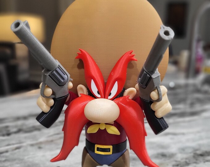 Yosemite Sam 3D Printed in Colored Filament. 8 Tall and Ready for Pesky ...