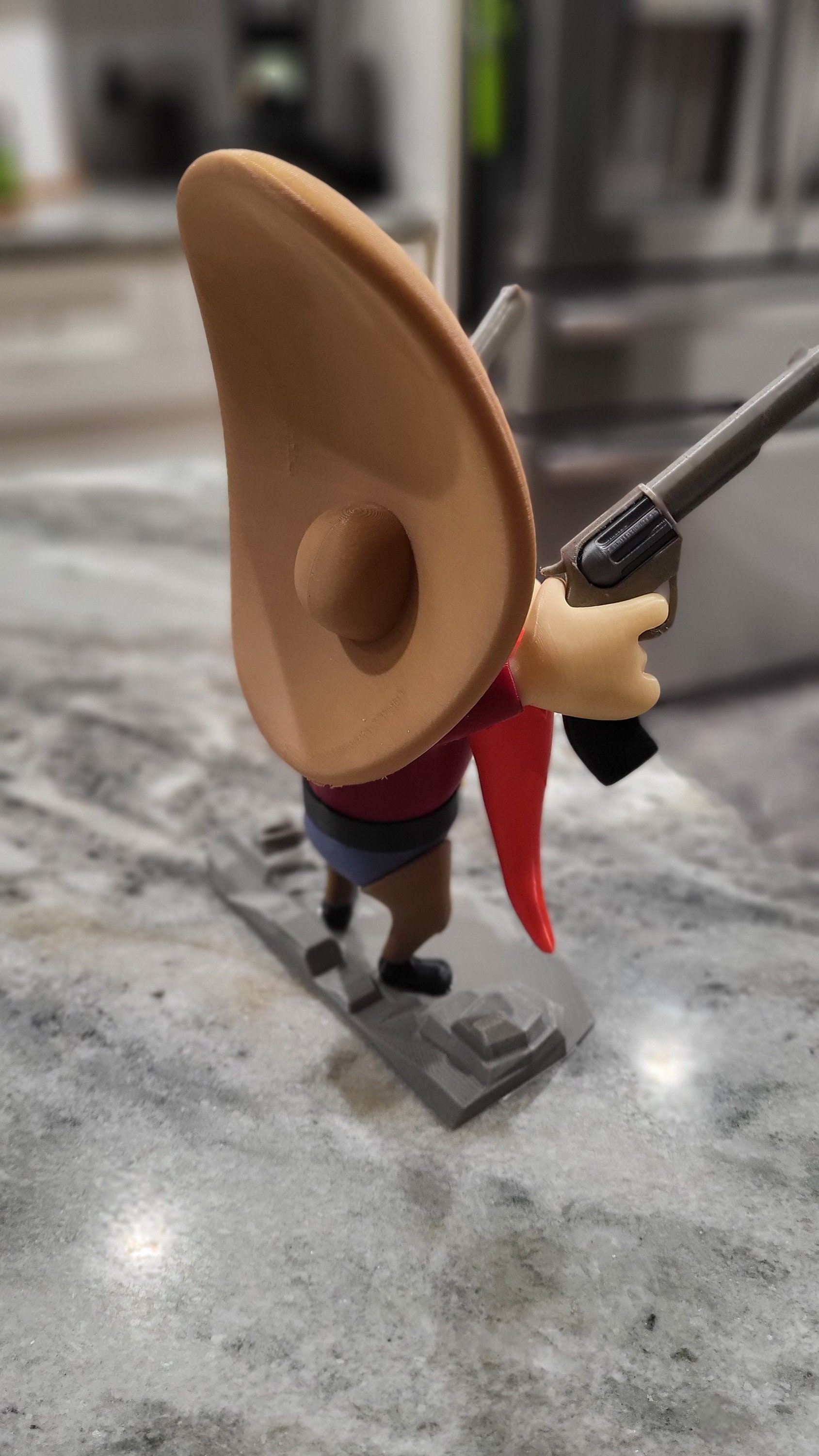 Yosemite Sam 3D Printed in Colored Filament. 8 Tall and Ready for Pesky ...