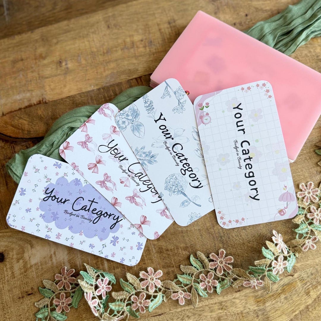 Soft & Cute Dashboards for Cashstuffing | A6 Sized Dashboard - Etsy ...