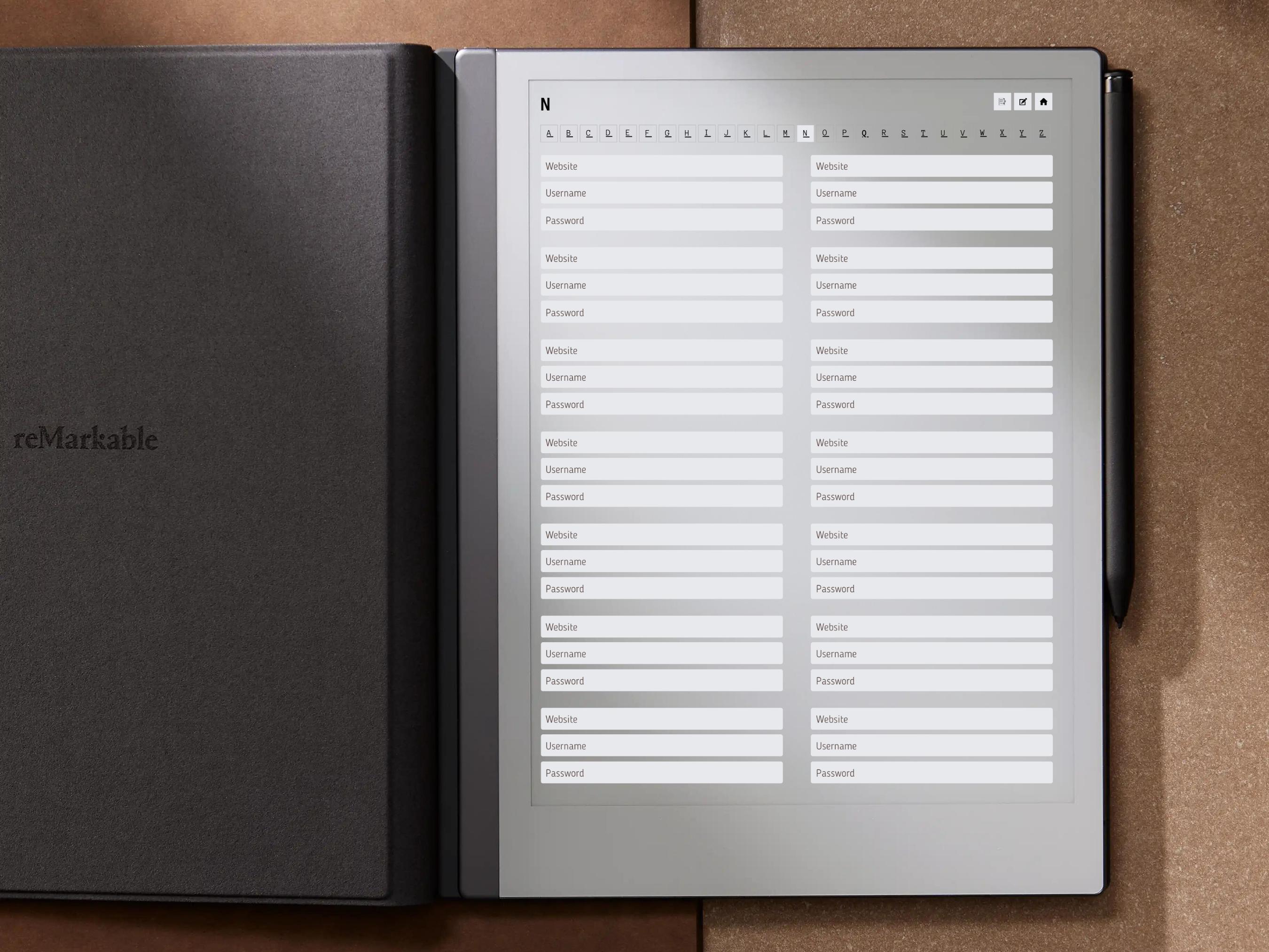 Password Tracker for Remarkable Password Book Password Manager ...