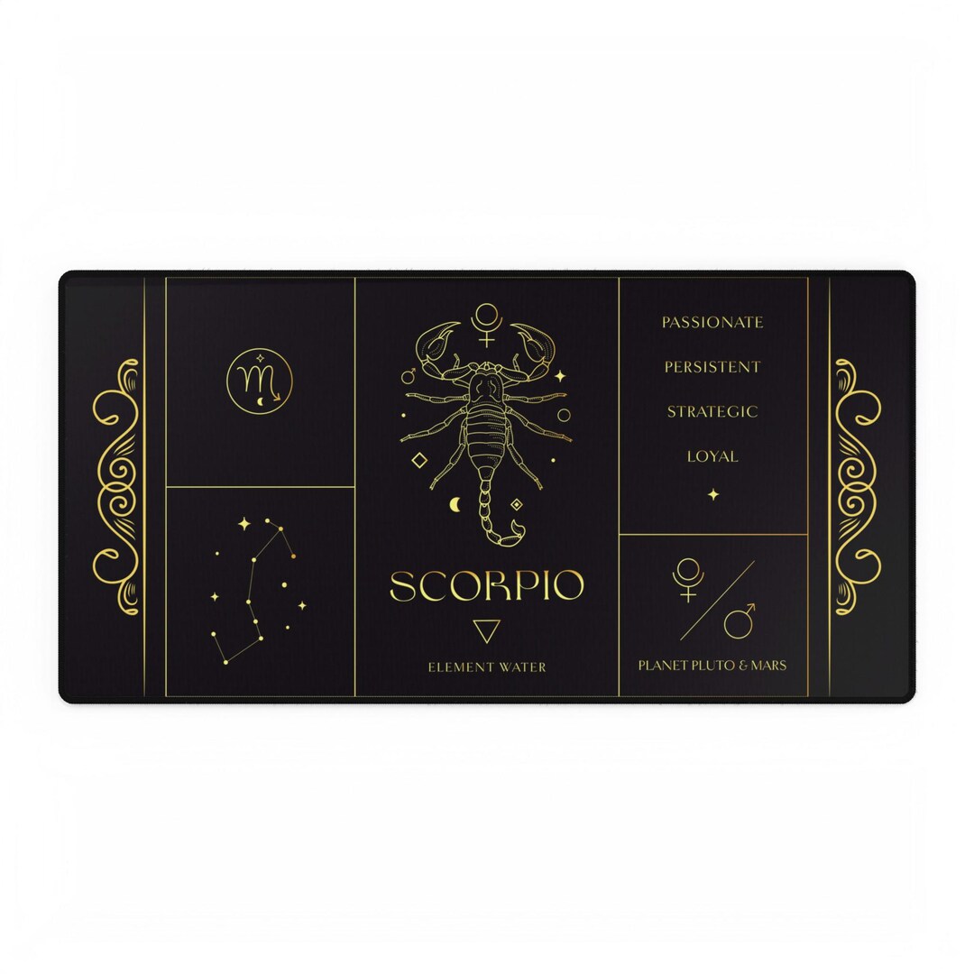 Scorpio Desk Mat, Mouse Pad, Astrology Zodiac Galaxy Celestial Air Star ...