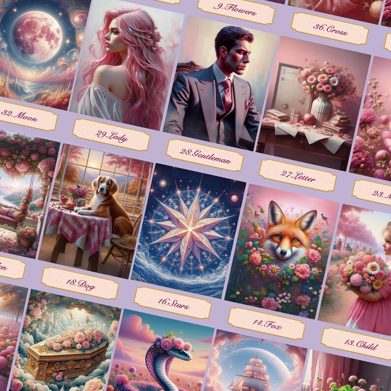 Fantastic dream Lenormand //Lenormand card, Lenormand card deck, Oracle ...