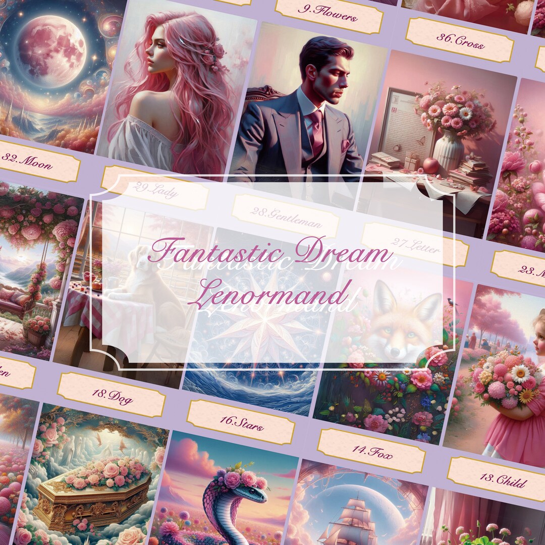 Fantastic Dream Lenormand //lenormand Card, Lenormand Card Deck, Oracle ...