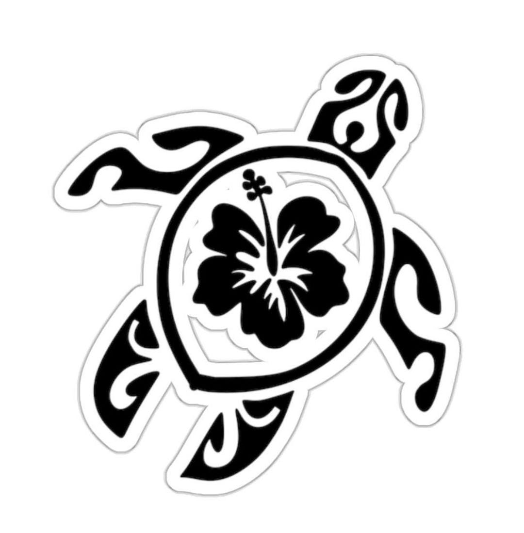 Sea Turtle Sticker. White or Transparent Background. Several Options in ...