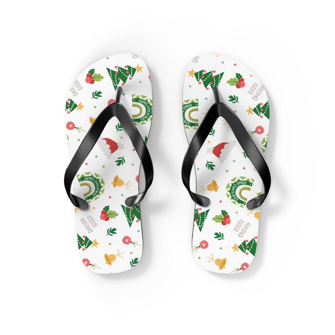 Christmas Flip Flops. Come in Mens and Womens Sizes. Festive Footwear ...