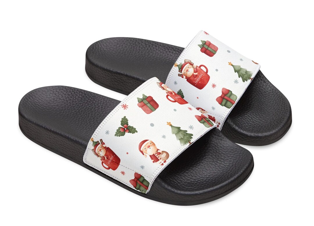 Womens Christmas Slides. Christmas Sandals. Sandals for the Holiday ...