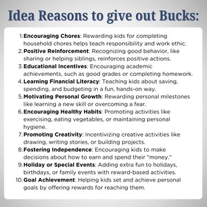 Editable Kids Reward Money | Printable Chore Bucks & Play Allowance ...