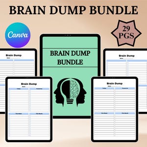 Editable and Printable Brain Dump Bundle - Etsy