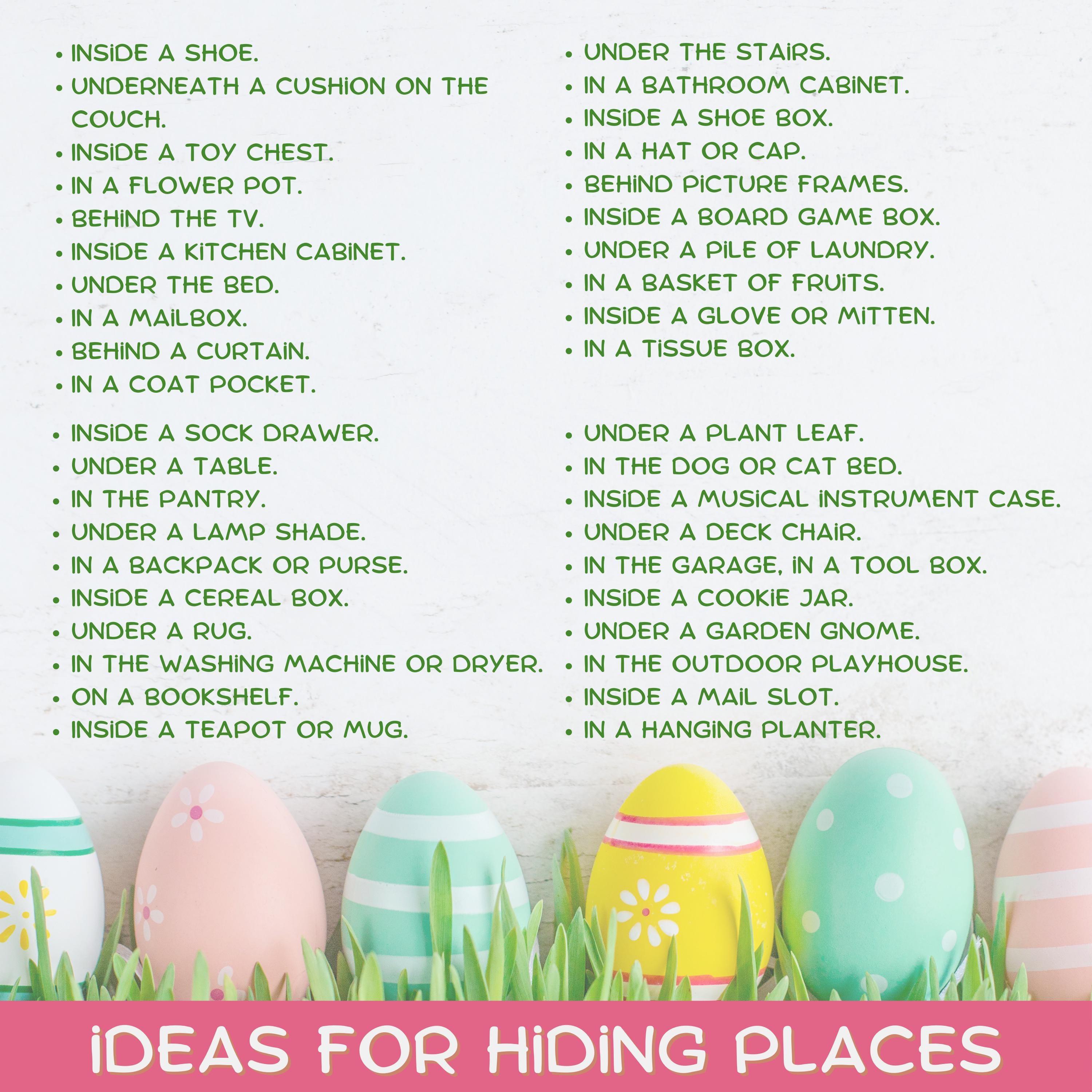 Printable Easter Scavenger Hunt | Indoor & Outdoor Egg Hunt Clues ...