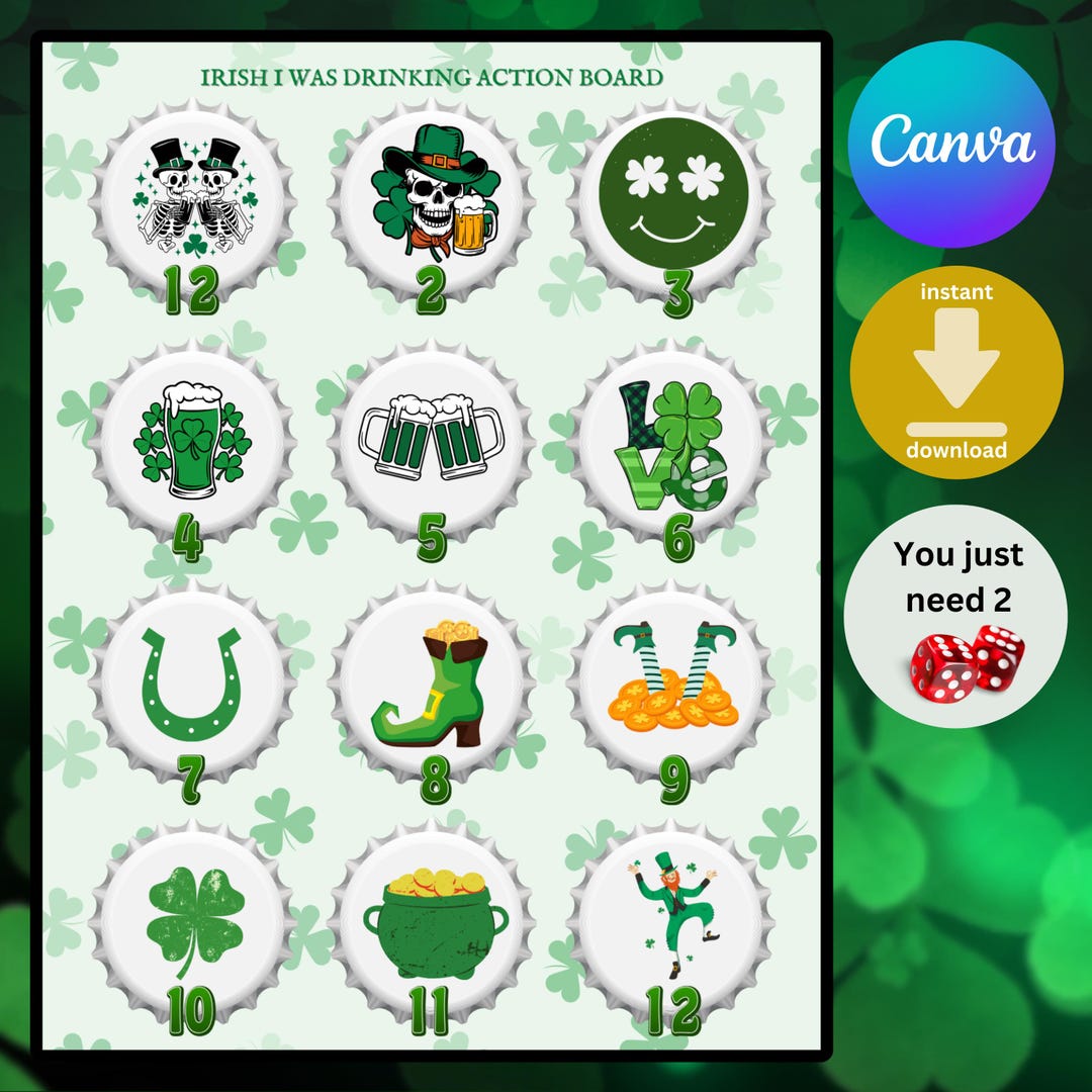 St. Patrick's Day Drinking Game | Printable Party Fun | Instant ...