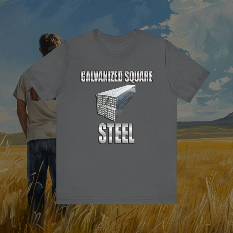 Galvanized Square Steel Funny Tiktok T-shirt, Ironic Gen-z Instagram Tiktok Meme Tee, Room ...