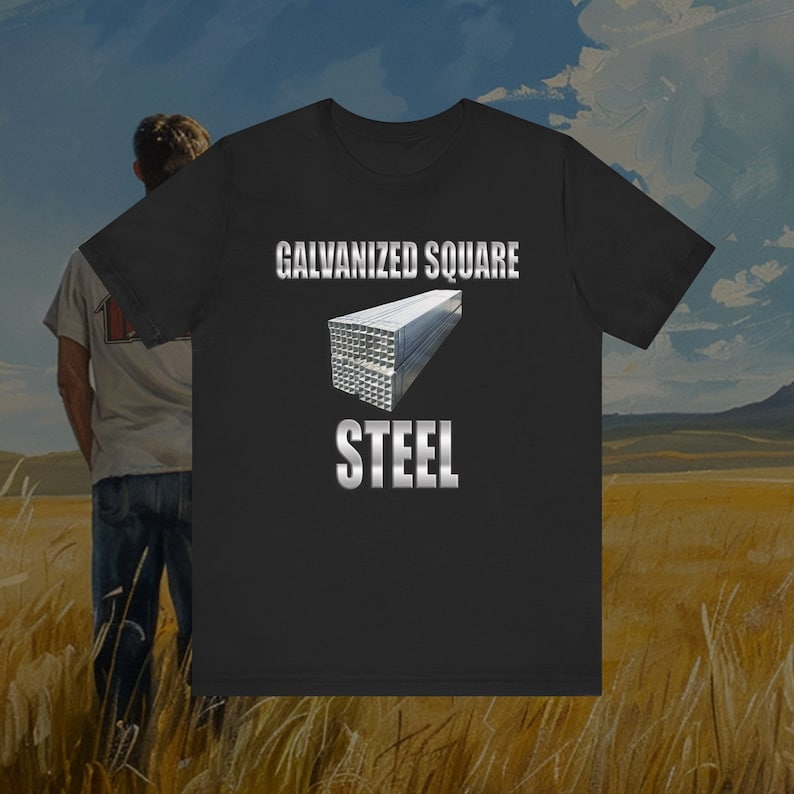 Galvanized Square Steel Funny Tiktok T-shirt, Ironic Gen-z Instagram Tiktok Meme Tee, Room ...