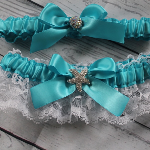 Turquoise Garter Set - Etsy