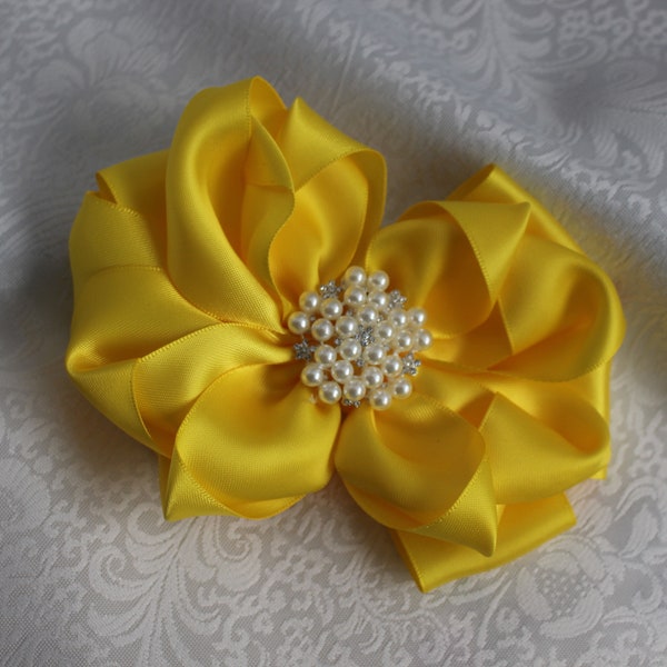 Satin Hair Bow - Etsy