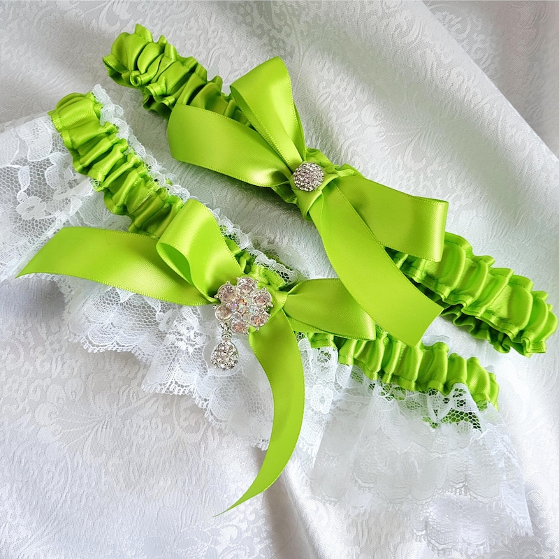 Lime Green Garter - Etsy