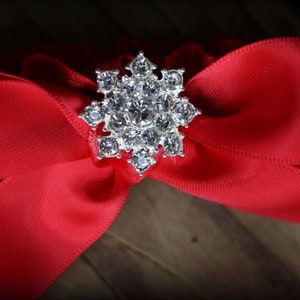 Christmas Garter/winter Garter-red Satin-white Lace More Satin and Lace ...