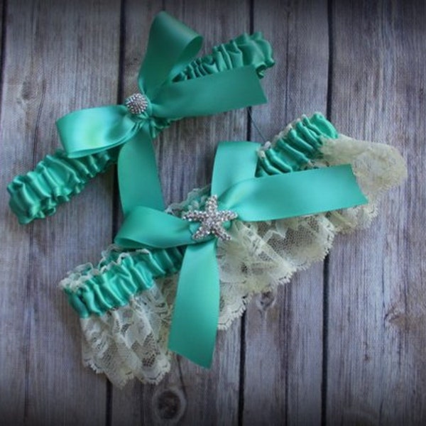 Turquoise Garter Set - Etsy