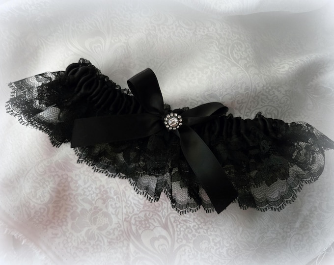 Black on Black Prom Garter. Prom Garters, Garters, Garter for Prom - Etsy