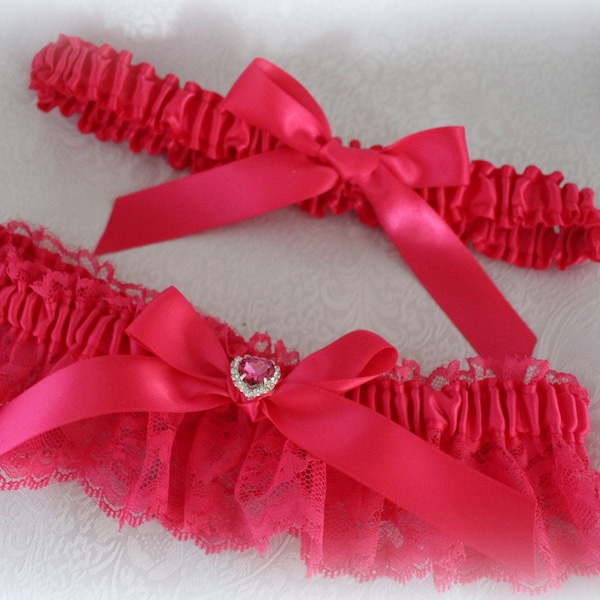 Hot Pink Garter - Etsy