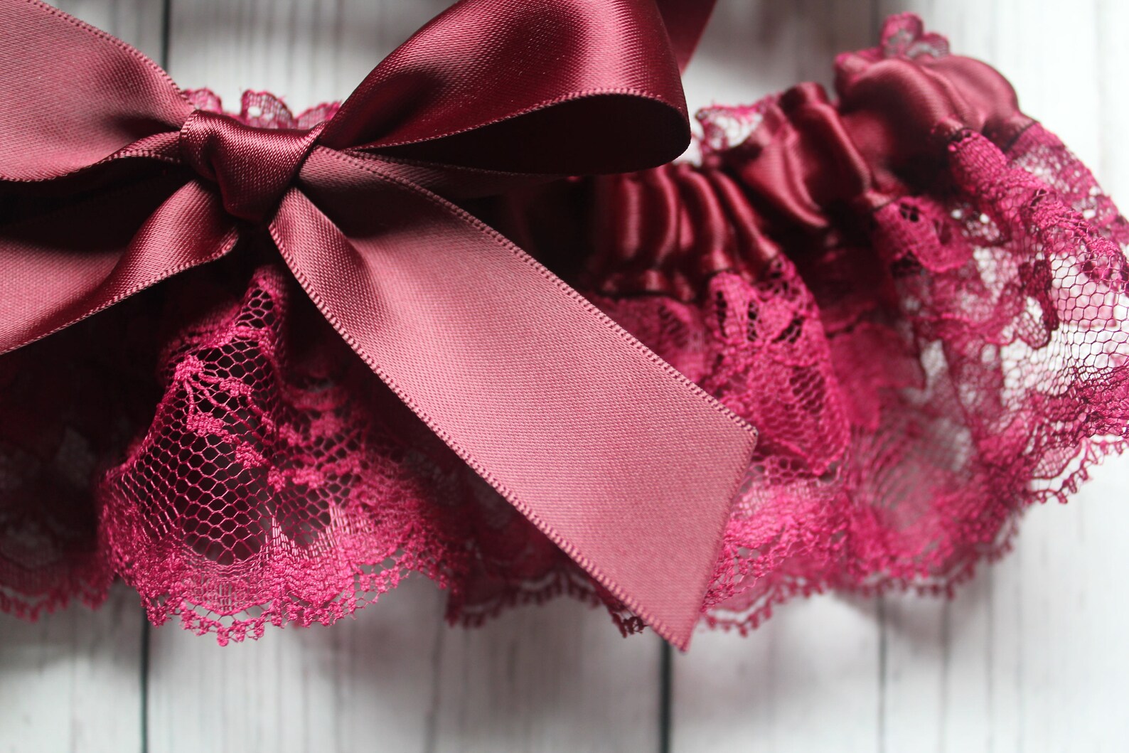 Burgundy Lace Garter Set-includes Toss Garter-burgundy Bows-no Bling ...